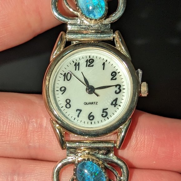 Accessories | Sterling Silver And Opal Watch Band With Watch | Poshmark